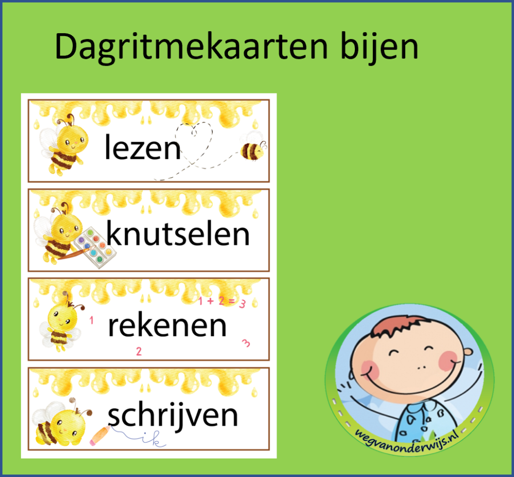 Dagritmekaarten bijen - Weg van onderwijs